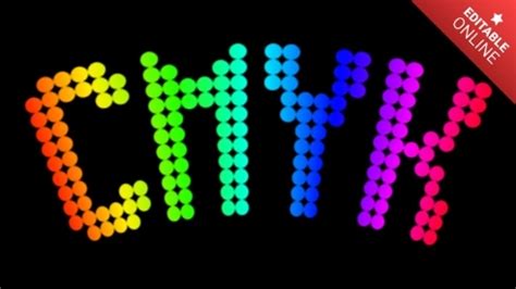Cmyk Dotted Rainbow Text Effect Generator