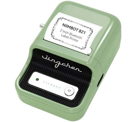 Niimbot B21 Portable Thermal Label Printer Green Single Function Monochrome Thermal Transfer