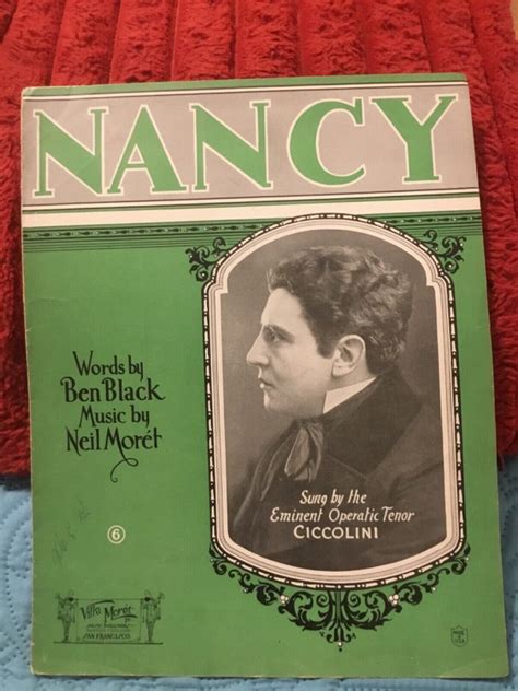 “nancy Sheet Music”violin San Francisco 1924 Vg Cond Free Postage 4848938773