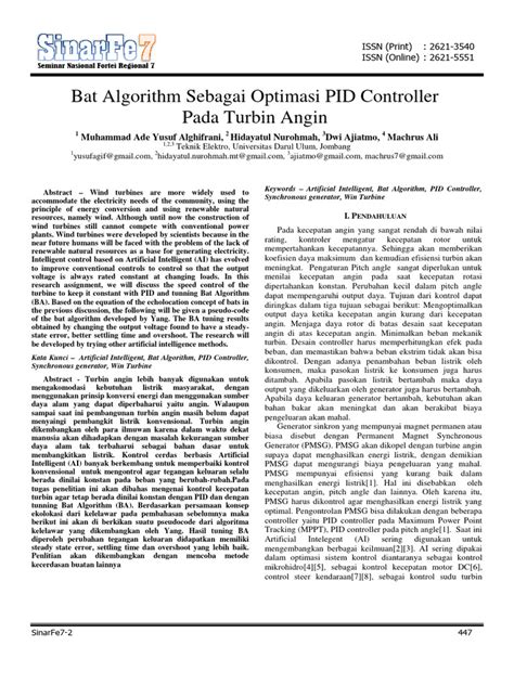 Bat Algorithm Sebagai Optimasi Pid Controller Pada Turbin Angin Pdf