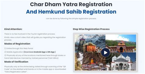 Char Dham Yatra Registration E Pass Online Gokeys India Travel In