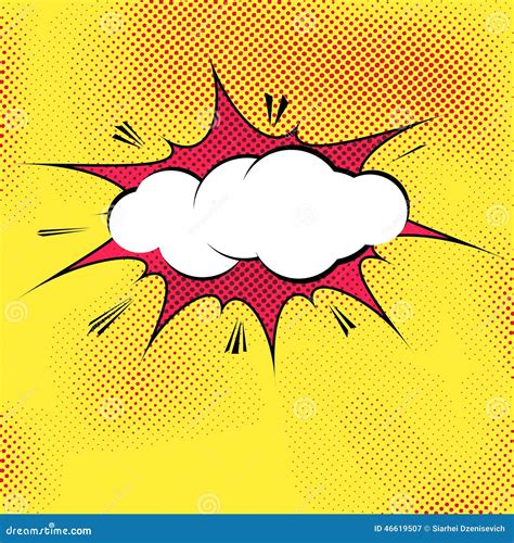 Speech Bubble Pop Art Splash Explosion Template Cartoon Vector