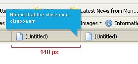 Usability Spotter 4 A Usability Issue Google Chrome Tab Selection Through The Mouse Cone Trees