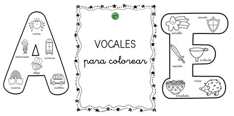 Poster Vocales Para Colorear Y Divertirse Orientacion Andujar