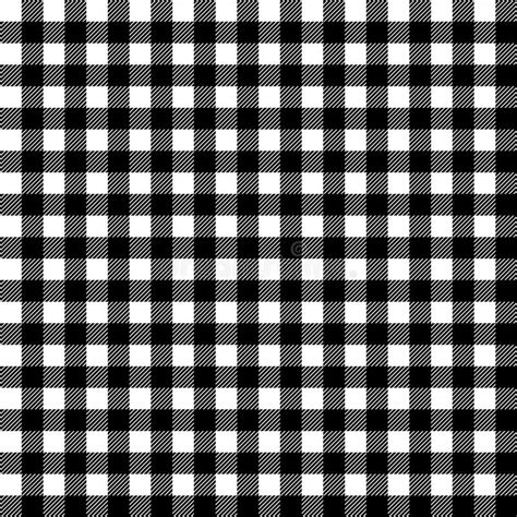 Black And White Gingham Traditional Fabric Seamless Pattern Vector