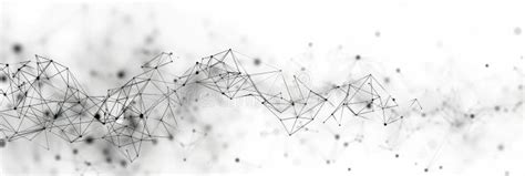 Abstract Digital Network Wave Graphic Showing Connecting Nodes And Their Interactions Stock