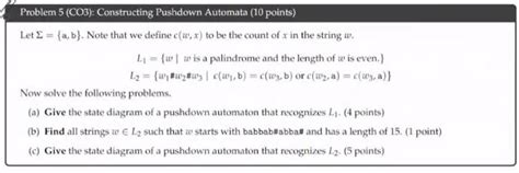 Solved Let Σ a b Note that we define c w x to be the Chegg com