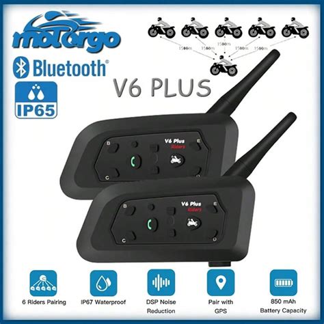 Sets V Plus Motorcycle Helmet Bluetooth Intercom Headset M Bluetooth Waterproof
