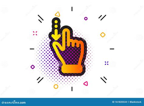 Touchscreen Gesture Icon Slide Down Arrow Sign Swipe Action Vector