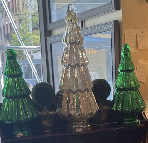Mercury Glass Trees Christmas Decor