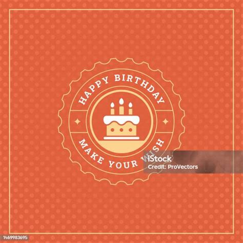생일 축 하 케이크 촛불 빈티지 인사말 카드 원형 프레임 타이포그래피 템플릿 벡터 플랫 고풍스런에 대한 스톡 벡터 아트 및 기타 이미지 고풍스런 공휴일 국경 Istock