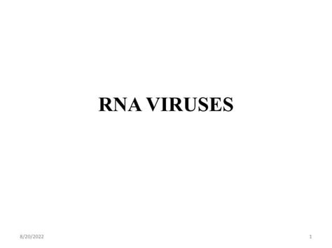 Rna Viruses 1 1 [1] Pptx