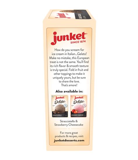 Dark Chocolate Gelato Mix Case Of 12 Junket Desserts