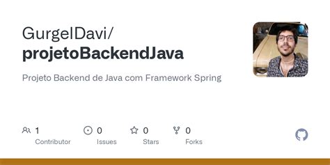 GitHub GurgelDavi ProjetoBackendJava Projeto Backend De Java Framework Spring