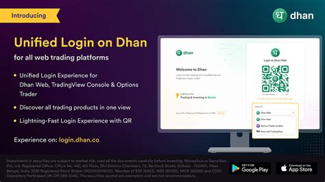 Introducing Unified Login On Dhan Web Platforms Product