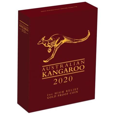 200 Dollar Kangaroo Känguru High Relief Australien 2 oz Gold PP 2020