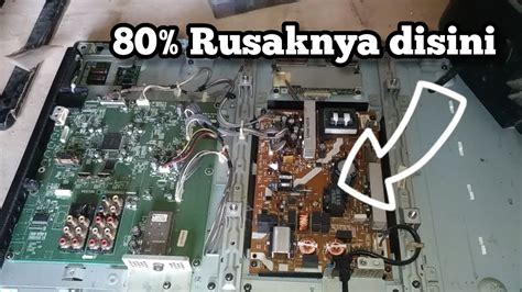 Memperbaiki TV LCD Toshiba 32 Inch Mati Total Kena Petir YouTube