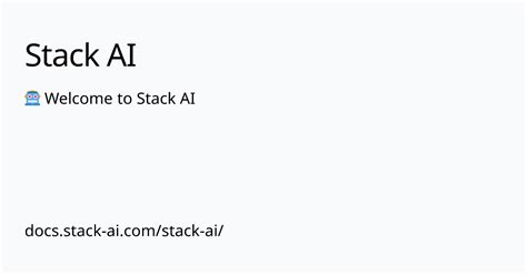 Get Started Stack AI