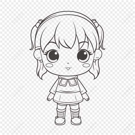 카와이 색칠 페이지 개요 스케치 드로잉 벡터인간의 몸웃다 Png 일러스트 무료 다운로드 Lovepik