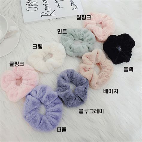 젤루나 반짝세일 밍크 퍼 곱창 밴드 에코 헤어 슈슈 겨울 털 헤어 머리끈 8color H 07 위시버킷
