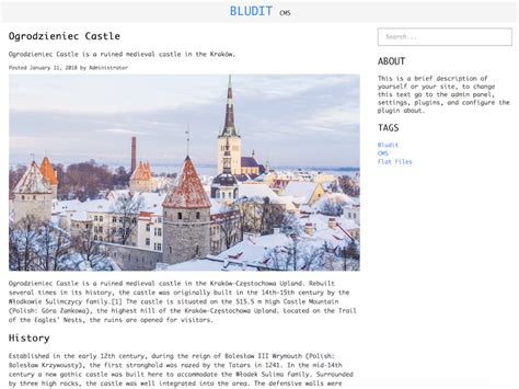 Core Themes Bludit CMS