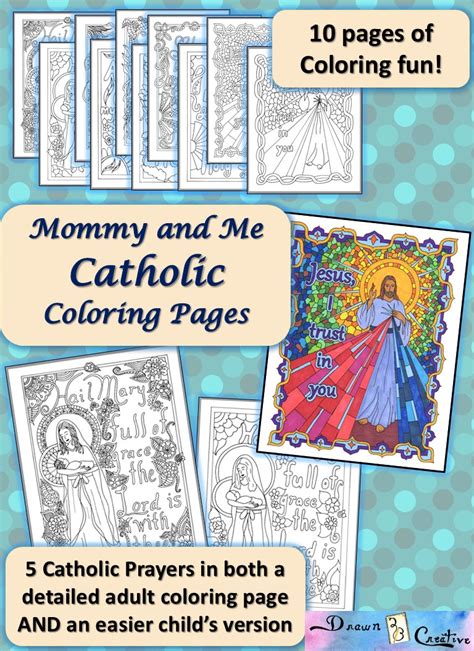 Mommy And Me Catholic Coloring Pages Drawn2bcreative