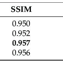 SSIM And PCC Values When Using The MSE Loss Function And The HBN And