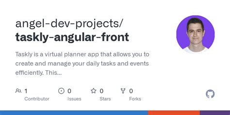 Github Angel Dev Projects Taskly Angular Front Taskly Is A Virtual Planner App That Allows