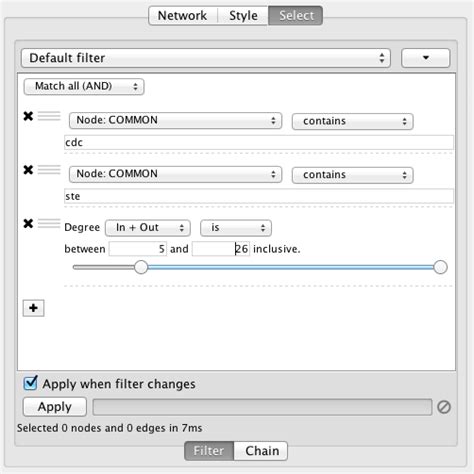 10 Finding And Filtering Nodes And Edges — Cytoscape User Manual 360