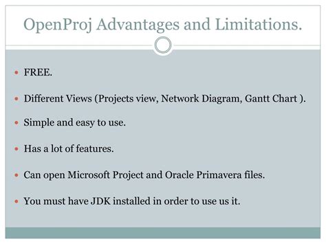 ppt openproj tool presentation powerpoint presentation free download id 5526584