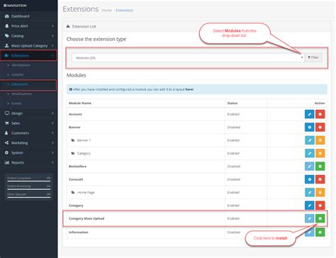 Opencart Bulk Category Upload User Guide