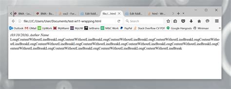 Css Force All Lines Html Content With Embedded Element To Fill Width Of Container Stack
