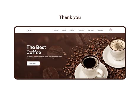 cafe landing page behance