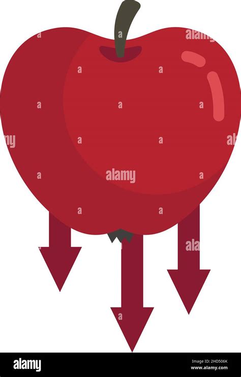 Apple Gravity Icon Flat Illustration Of Apple Gravity Vector Icon