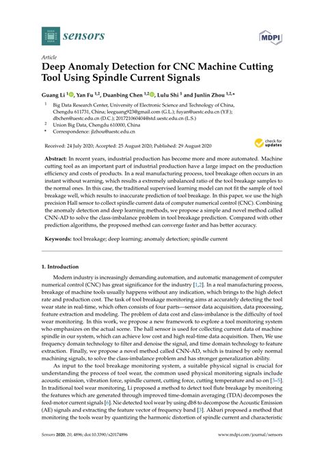 Pdf Deep Anomaly Detection For Cnc Machine Cutting Tool Using Spindle