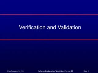 PPT Verification And Validation PowerPoint Presentation Free Download ID
