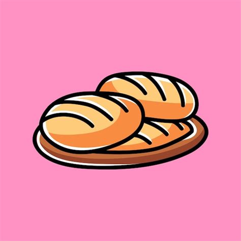 Premium Vector Bread Vector Cartoon Illustration