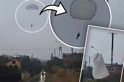 Воени падобранци по грешка паднале во село Еден удрил во покрив друг виси на далекувод ВИДЕО