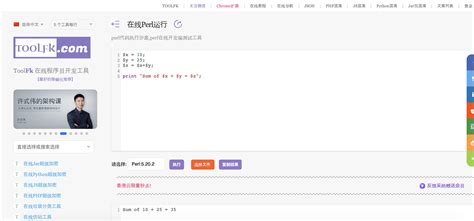 Toolfk工具 在线perl代码执行工具perl在线toolin Csdn博客