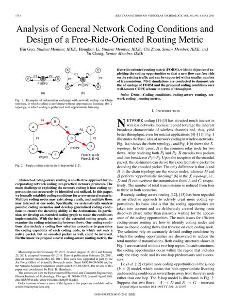 pdf analysis of general network coding conditions and design of a