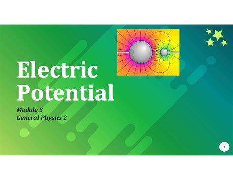 Module 3 General Physics 2 Lesson Objectives On Electric Potential