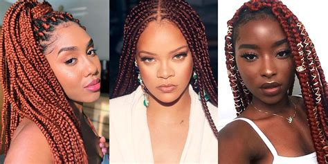 Jumbo Red Knotless Box Braids