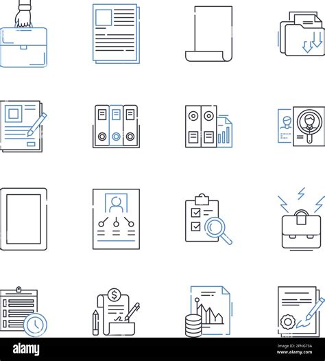 Data Management Line Icons Collection Integration Cleansing
