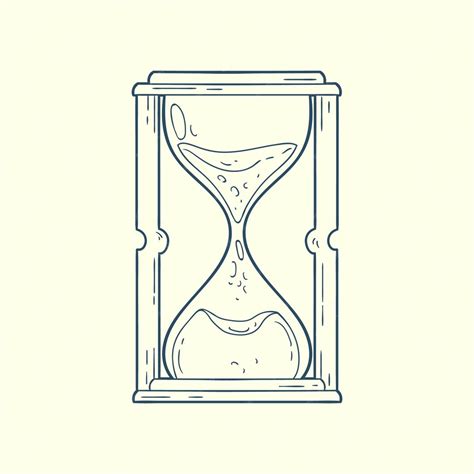 Ilustración De Dibujo De Reloj De Arena Dibujada A Mano Vector Gratis