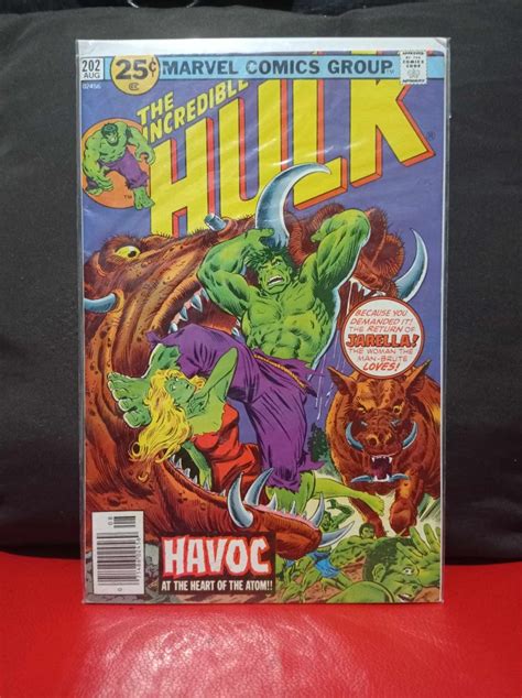 Vintage 1976 Incredible Hulk 202 Marvel Comics Jarella And Psyklop Appearances Hobbies