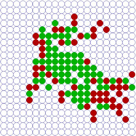 Simulating The Agent Based Sir Model On A 21x21 2d Grid With Moore