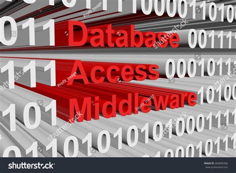 Database Access Middleware Form Binary Code Stock Illustration