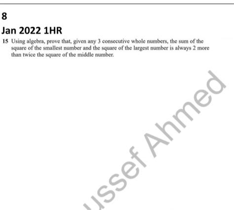 solved 8 jan 2022 1hr 15 using algebra prove that given any 3