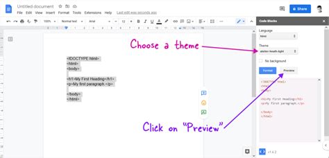 How To Add Code Block In Google Docs Google Slides