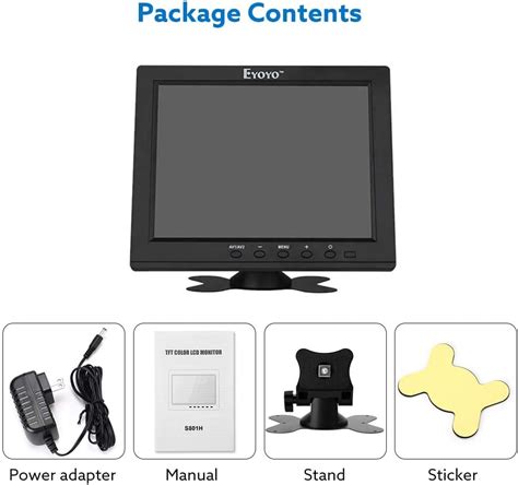 Eyoyo Monitor Hdmi De 8 Pulgadas Con Resolución De 1024 X 768 Pantalla